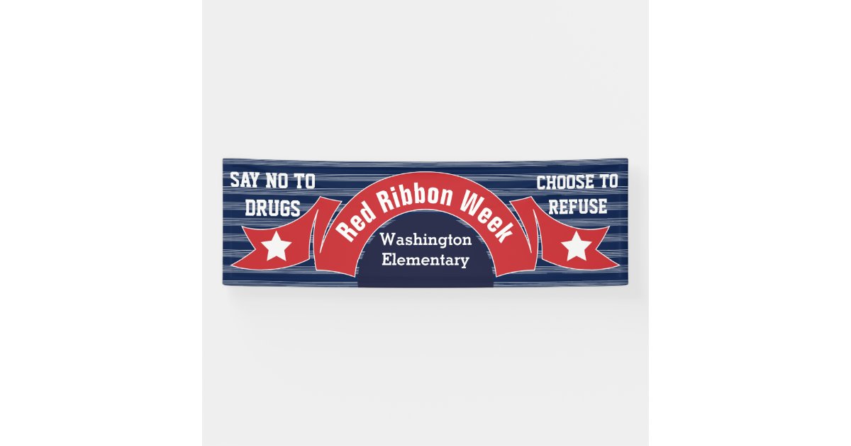 Red Ribbon Week - Drug Free Banner | Zazzle