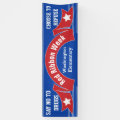Red Ribbon Week - Drug Free Banner Modern Blue | Zazzle