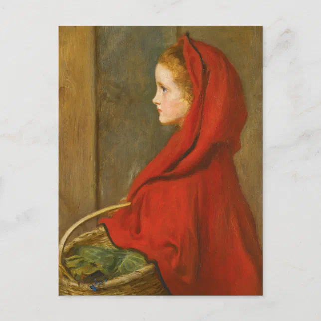 Red Riding Hood by Millais Postcard | Zazzle