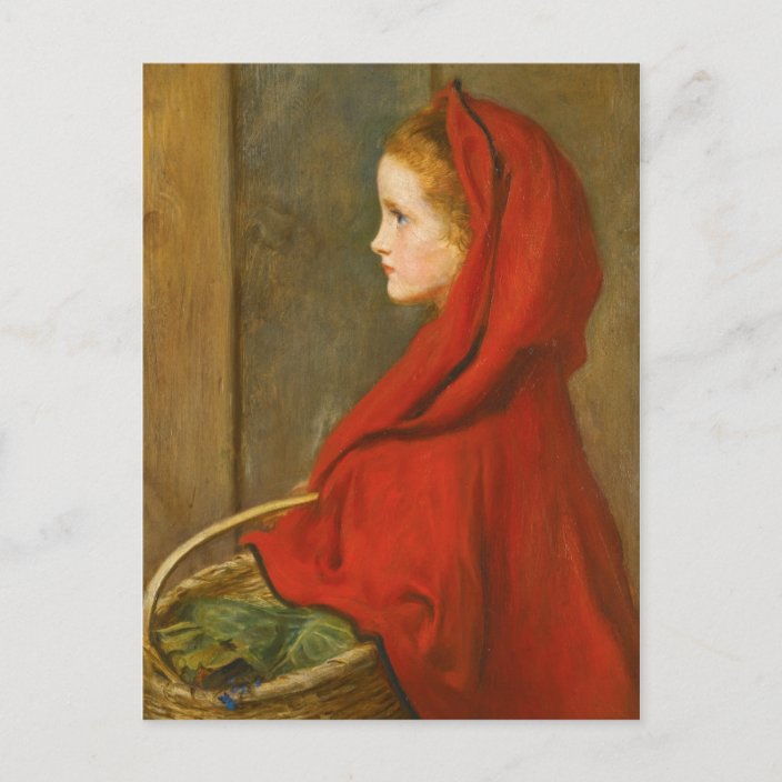 Red Riding Hood by Millais Postcard | Zazzle.com
