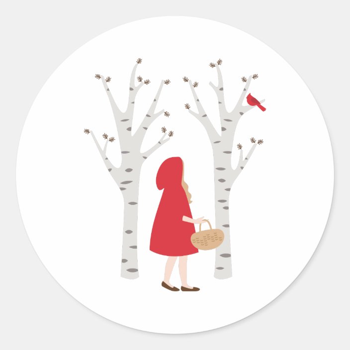 Red Riding Hood Classic Round Sticker | Zazzle.com