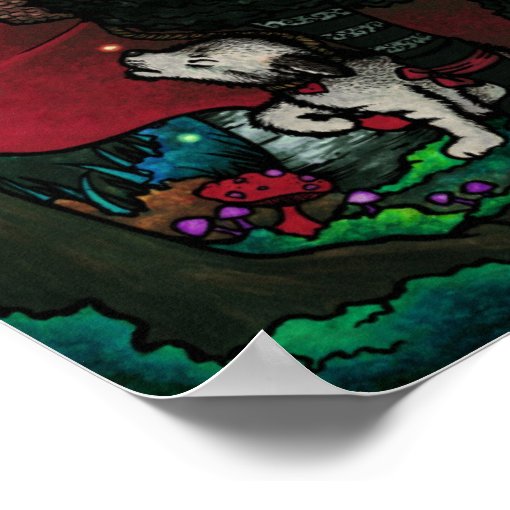 "Red Riding Hood" Fairytale Fantasy Art Poster | Zazzle