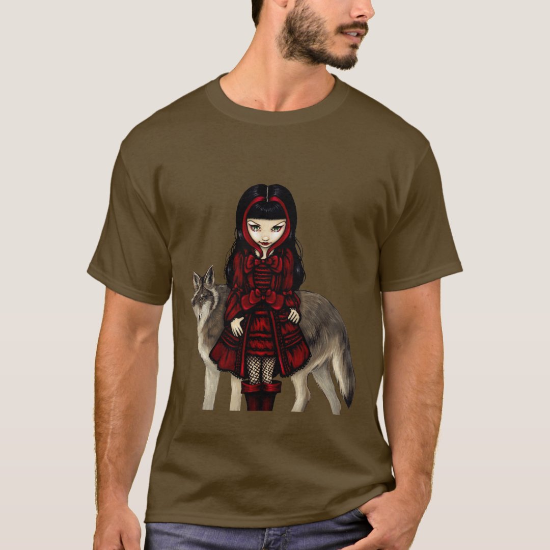 Red Riding Hood in Autumn wolf Shirt | Zazzle