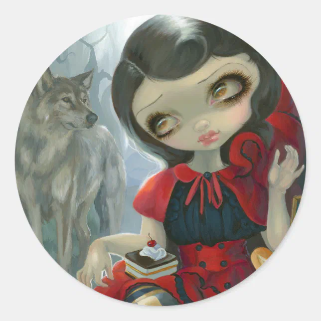 "Red Riding Hood's Picnic" Sticker | Zazzle