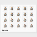 Red Robin Pine Cone Christmas Square Sticker | Zazzle