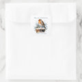 Red Robin Pine Cone Christmas Square Sticker | Zazzle