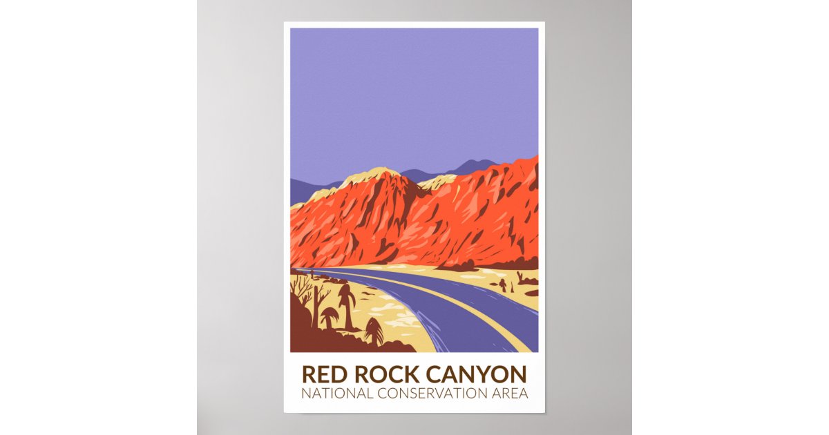 Red Rock Canyon National Conservation Area Roadway Poster | Zazzle