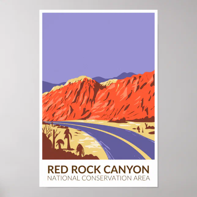 Red Rock Canyon National Conservation Area Roadway Poster | Zazzle