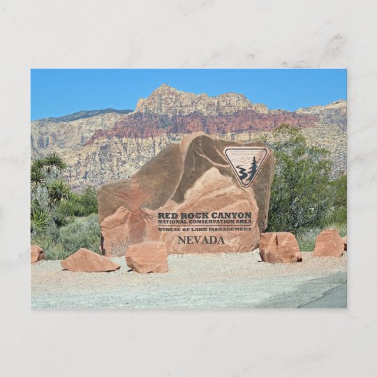 Red Rock Canyon NV Sign Postcard! Postcard | Zazzle.com