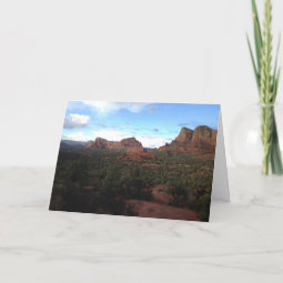 red rock greeting card (blank inside) | Zazzle