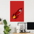 "Red Rocket 01" - Rocket Series Poster (Red) | Zazzle