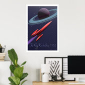 Red Rocketship Poster | Zazzle