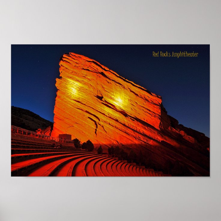 Red Rocks amphitheater Poster | Zazzle