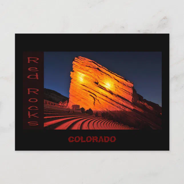 red rocks, COLORADO Postcard | Zazzle