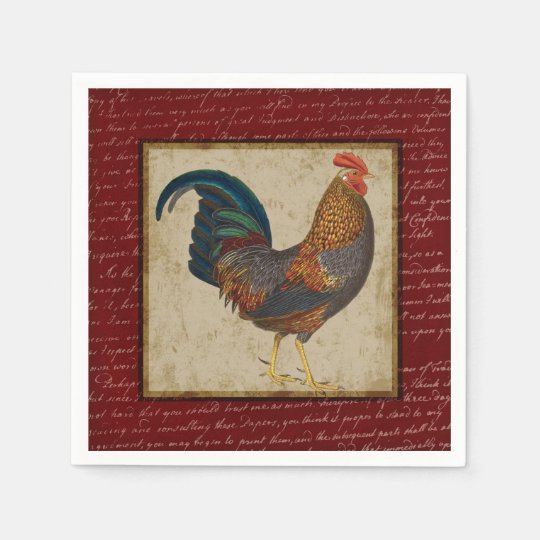 Red Rooster Napkins | Zazzle.com