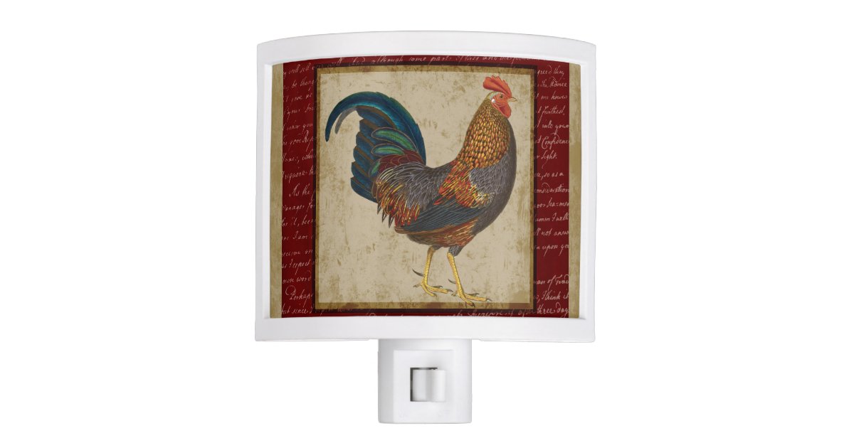 Red Rooster Night Light | Zazzle