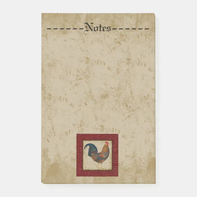 Red Rooster Post-it Notes | Zazzle
