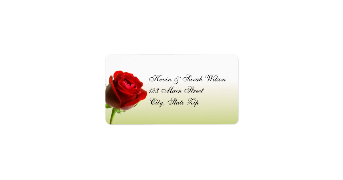 Red Rose Address Labels | Zazzle