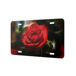 Red Rose Beauty License Plate | Zazzle