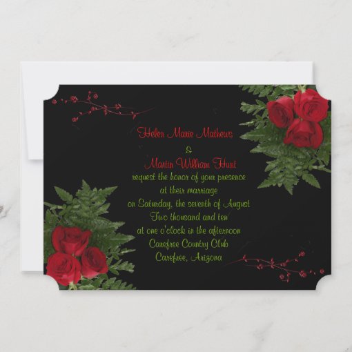 Red Rose Bouquets Invitation | Zazzle