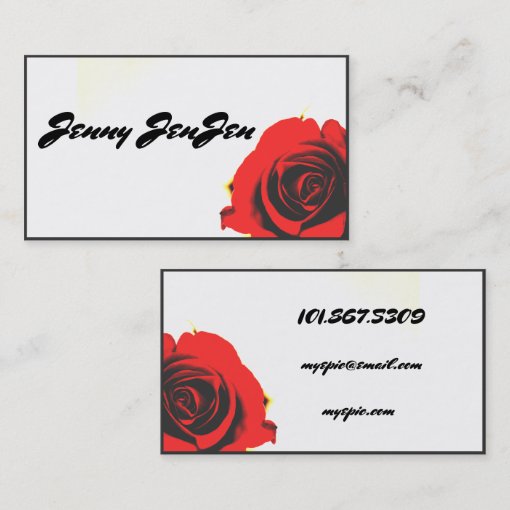 Red Rose Business Card | Zazzle