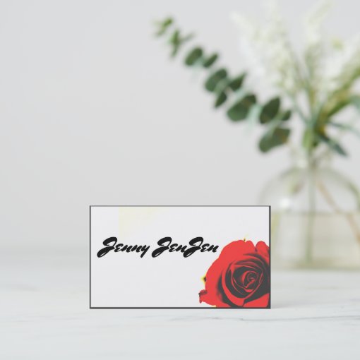 Red Rose Business Card | Zazzle