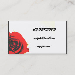 Red Rose Business Card | Zazzle