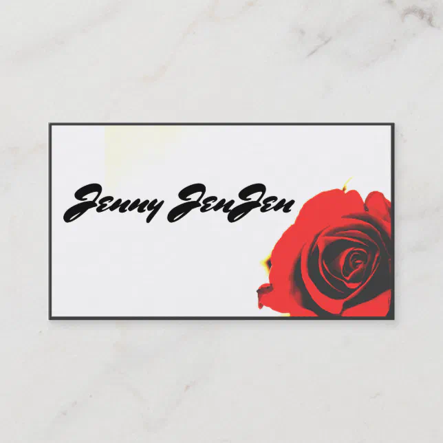 Red Rose Business Card | Zazzle