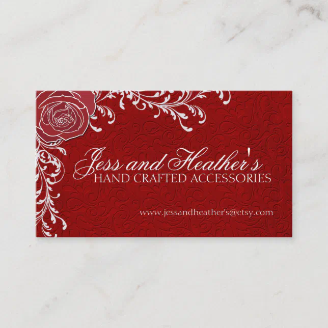 Red Rose Business Card | Zazzle