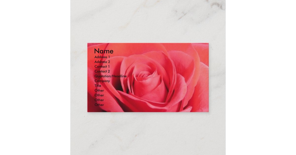 Red Rose business card | Zazzle