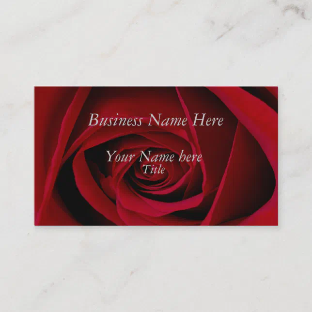Red Rose Business Cards | Zazzle