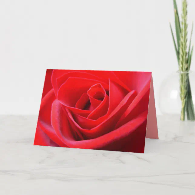Red Rose Cards Red Flowers Custom Greeting Card | Zazzle