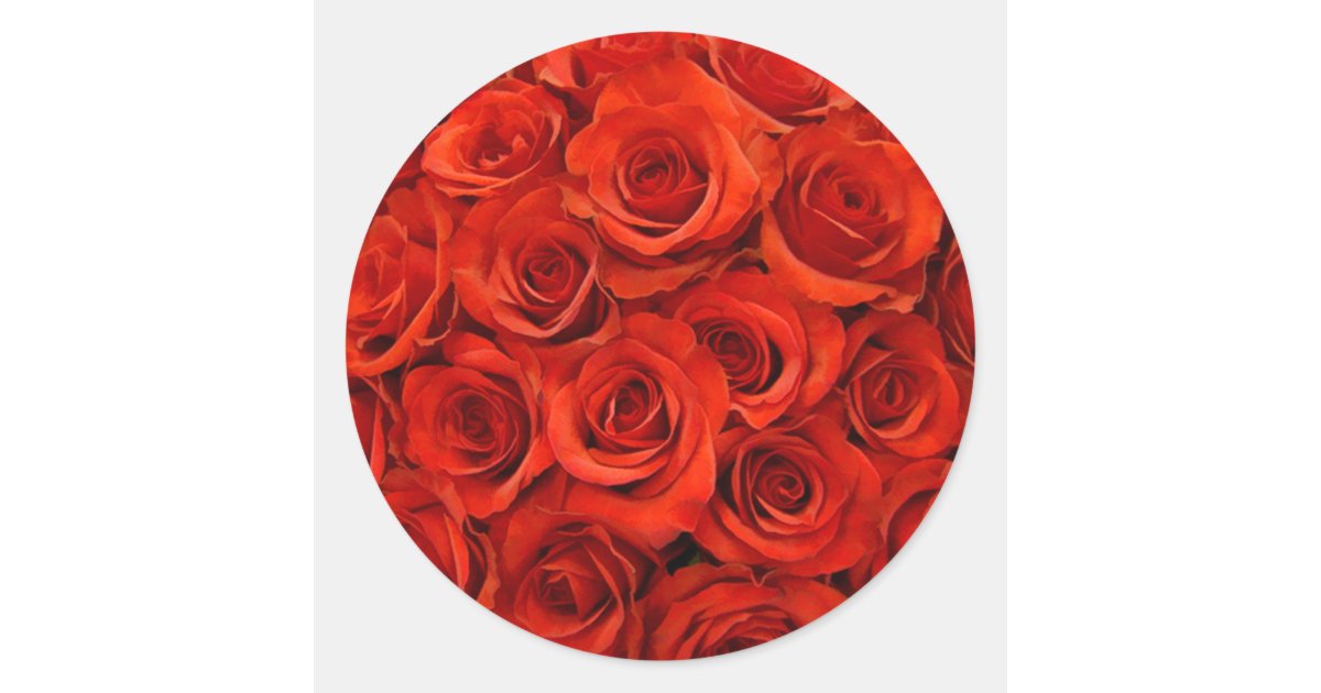 Red Rose Envelope Seal Stickers | Zazzle