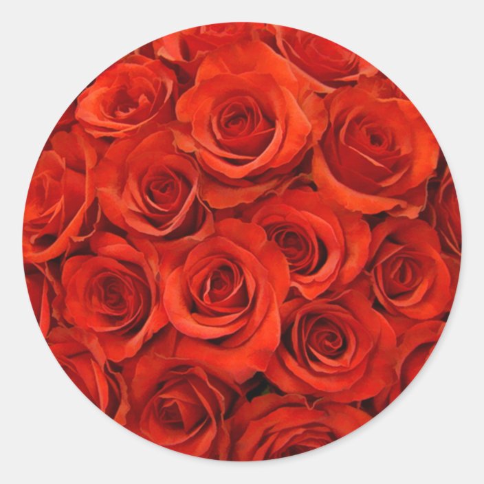 Red Rose Envelope Seal Stickers | Zazzle.com