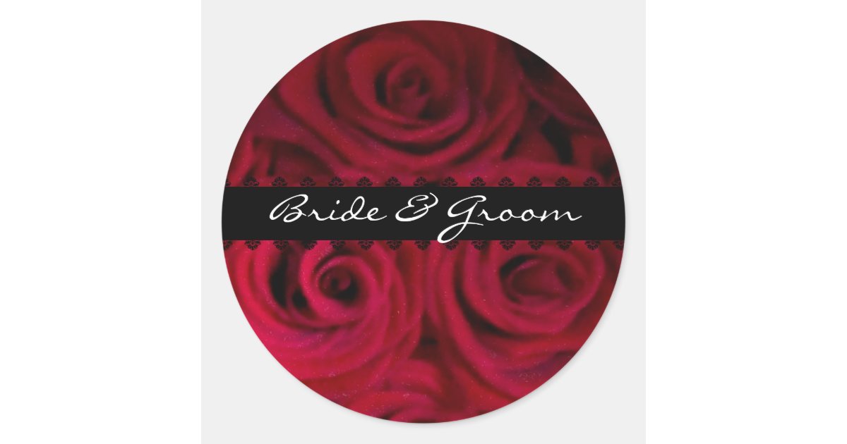 Red rose Envelope Stickers | Zazzle