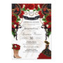 Red Rose Floral Mariachi Charro Quinceanera Invita Invitation | Zazzle