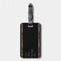 Red Rose Floral on Black Luggage Tag | Zazzle