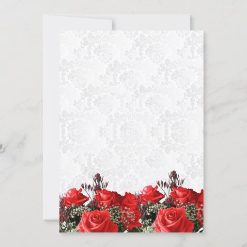 Red Rose Floral Wedding Invitation | Zazzle