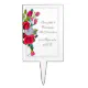 Red rose flower bouquet floral wedding cake topper | Zazzle