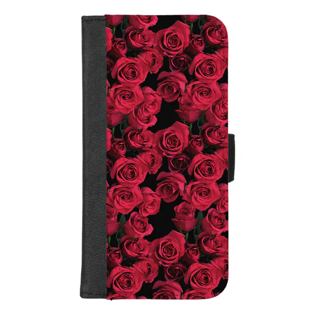 Red Rose Garden Flower iPhone 8/7 Plus Wallet Case | Zazzle