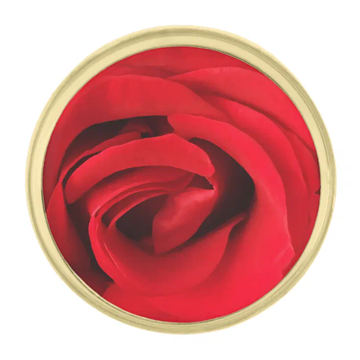Red Rose Gold Finish Lapel Pin | Zazzle