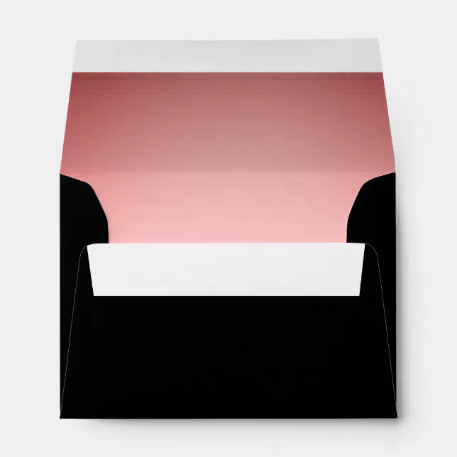 Red Rose Gothic Wedding Matching Invitation Suite Envelope | Zazzle