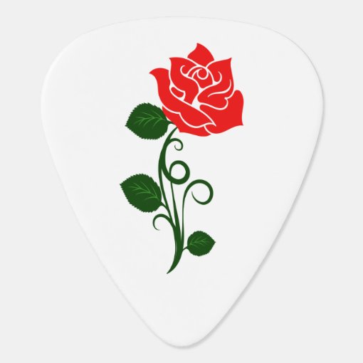Red Rose Guitar Pick | Zazzle