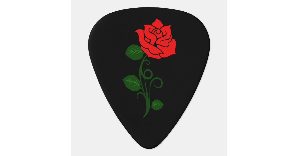 Red Rose Guitar Pick | Zazzle