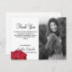 Red Rose In Memory Thank You Card | Zazzle
