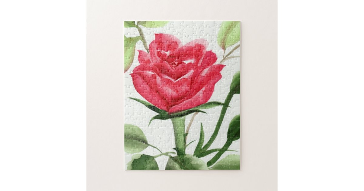 Red Rose Jigsaw Puzzle | Zazzle