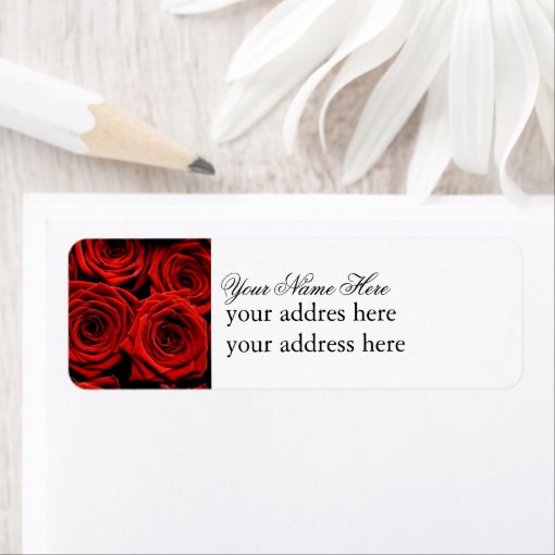 Red Rose Label | Zazzle