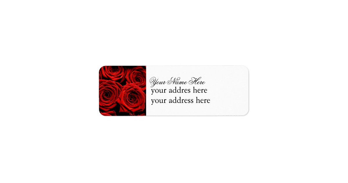 Red Rose Label | Zazzle