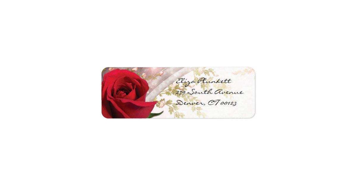 Red Rose Label | Zazzle