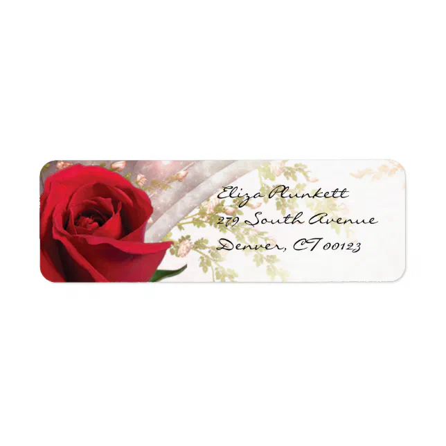 Red Rose Label | Zazzle